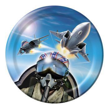 Fighter Pilot 9-inch Plates: Party at Lewis Elegant Party Supplies ...