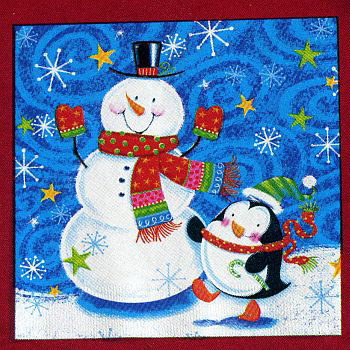 Snowman Luncheon Napkins: Party at Lewis Elegant Party Supplies ...