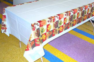 Autumn Foliage Banquet Table Cover: Party at Lewis Elegant Party ...