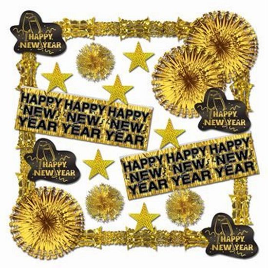 New Year 24-Piece Decorating Kit, Glistening Gold: Party at Lewis ...
