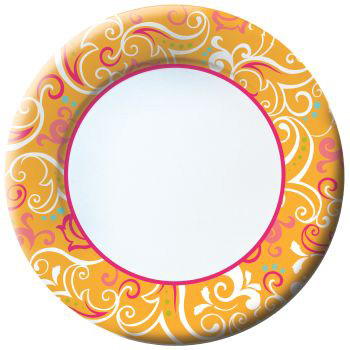 Spring Scrolls 11-inch Paper Plates: Party at Lewis Elegant Party ...