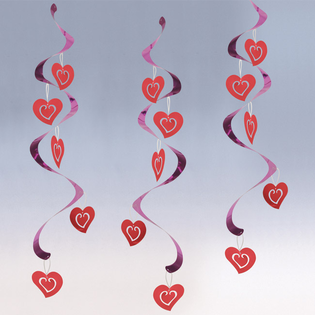 Hearts Hanging Dangler Decorations: Party at Lewis Elegant Party ...