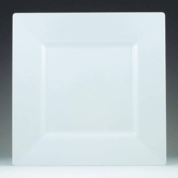 White Square 9.5-inch Premium Plastic Plates: Party at Lewis Elegant ...