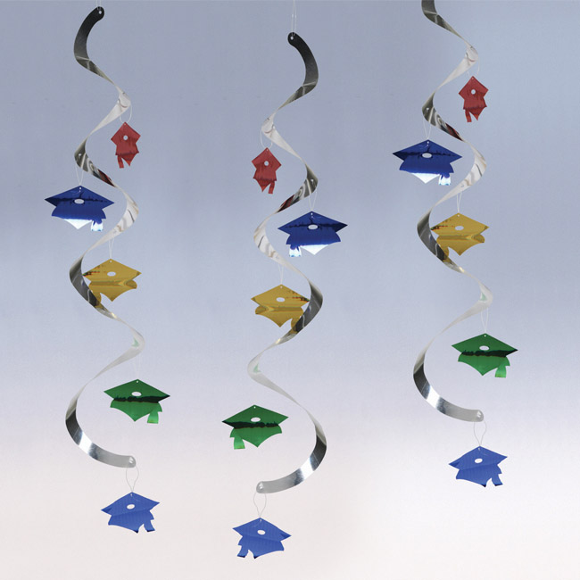 Mortarboard Foil Hanging Danglers: Party at Lewis Elegant Party ...