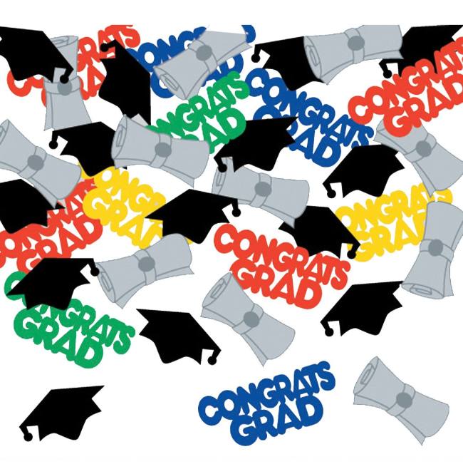 Graduation Metallic Diploma and Mortarboard Confetti: Party at Lewis ...