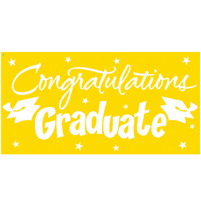 Congrats Grad Giant Sign, School Bus Yellow: Party at Lewis Elegant ...