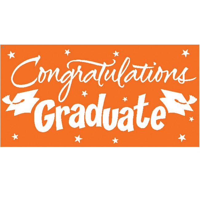 Congrats Grad Giant Sign, Orange: Party at Lewis Elegant Party Supplies ...