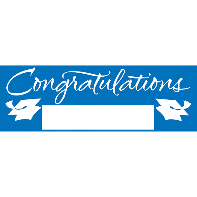 Congratulations Graduation Blue Giant Party Banner: Party at Lewis ...