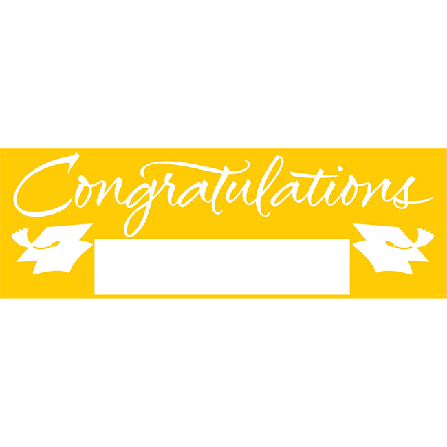 Congratulations Graduation School Bus Yellow Giant Party Banner: Party ...