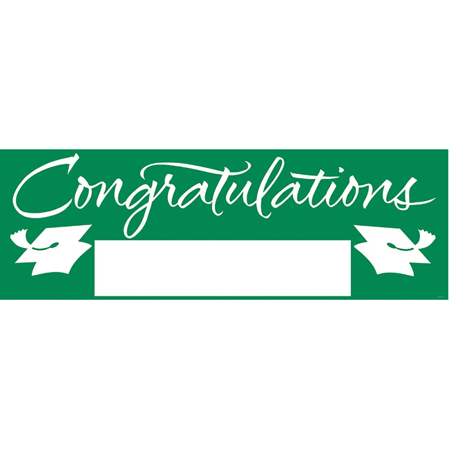 Congratulations Graduation Green Giant Party Banner: Party at Lewis ...