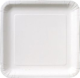 Square Paper Plates, 7-inch Heavy, White: Party at Lewis Elegant Party ...