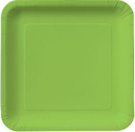 Square Paper Plates, 7-inch Heavy, Lime: Party at Lewis Elegant Party ...