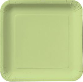 Square Paper Plates, 7-inch Heavy, Pistachio: Party at Lewis Elegant ...
