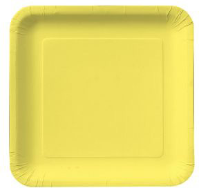 Yellow 9-inch Square Deep Dish Paper Plates: Party at Lewis Elegant ...