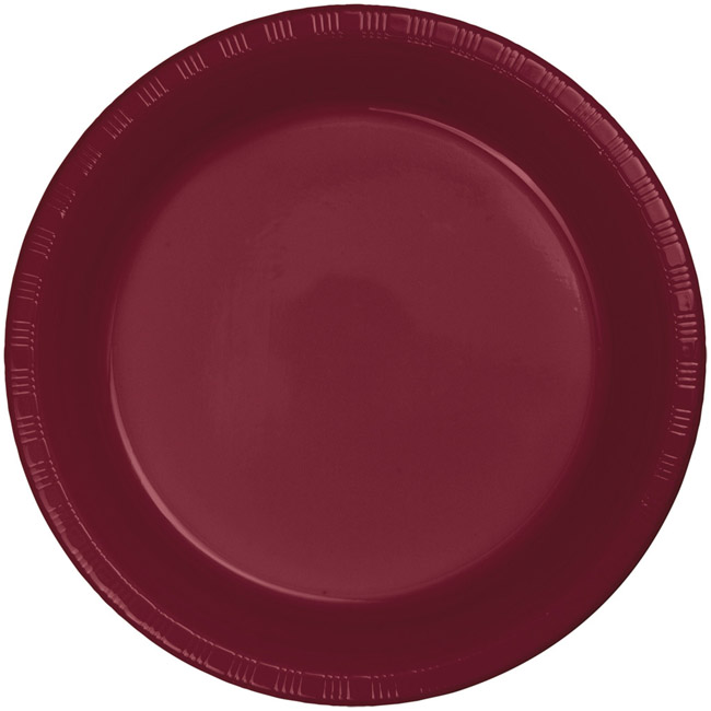 Burgundy Premium 7-inch Plastic Plates: Party at Lewis Elegant Party ...