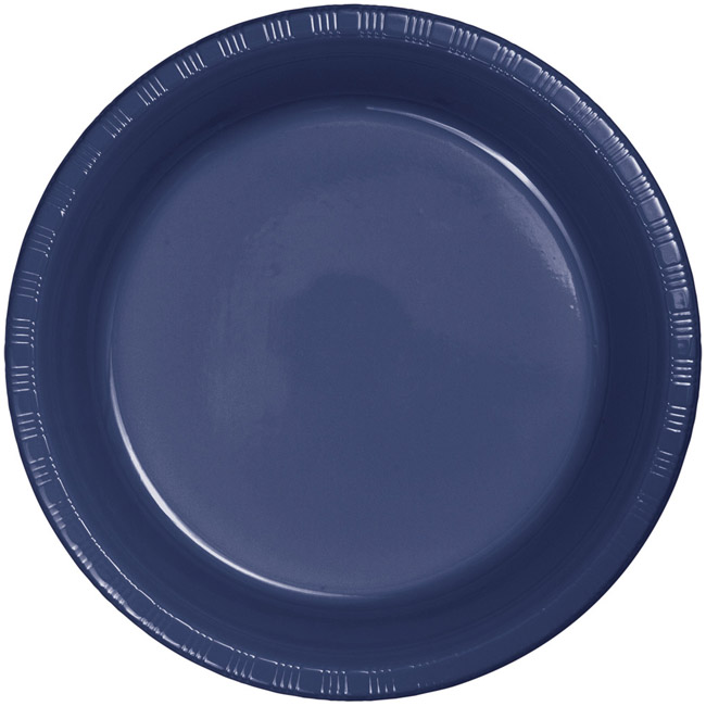 Navy Blue Premium 9-inch Plastic Plates: Party at Lewis Elegant Party ...