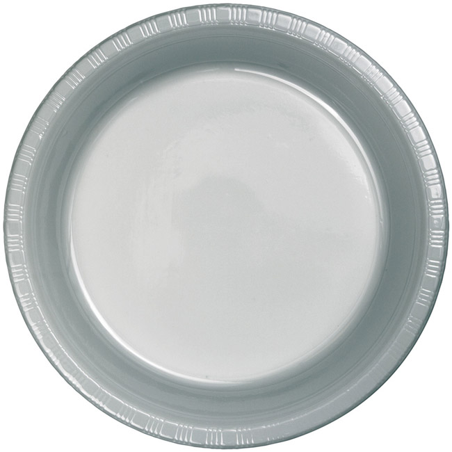 Silver Premium 9-inch Plastic Plates: Party at Lewis Elegant Party ...