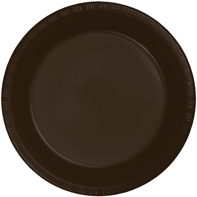 Brown Premium 10-inch Plastic Plates: Party at Lewis Elegant Party ...
