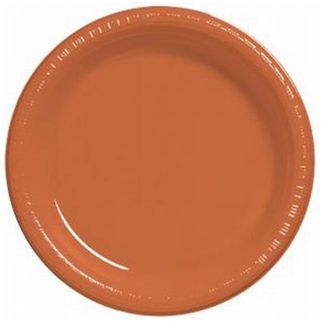 Terra Cotta Premium 9-inch Plastic Plates: Party at Lewis Elegant Party ...