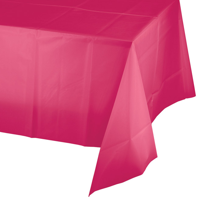 Hot Magenta Plastic Banquet Tablecloth: Party at Lewis Elegant Party ...