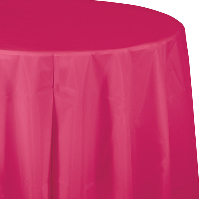 Hot Magenta Plastic Round Tablecloth: Party at Lewis Elegant Party ...