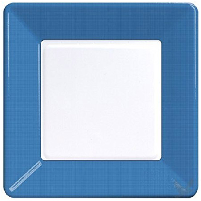 Coordinate Textured Square 7-inch Plates, True Blue: Party at Lewis ...