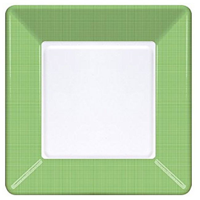 Coordinate Textured Square 7-inch Plates, Citrus Green: Party at Lewis ...