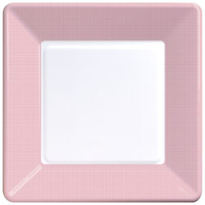 Coordinate Textured Square 9-inch Plates, Pink: Party at Lewis Elegant ...