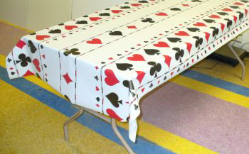 Card Game Banquet Table Cover 100' Roll: Party at Lewis Elegant Party ...