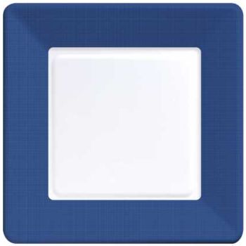 Coordinate Textured Square 9-inch Plates, Navy Blue: Party at Lewis ...