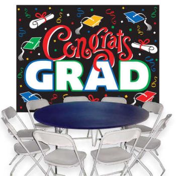 Congrats Grad Giant Party Mural: Party at Lewis Elegant Party Supplies ...