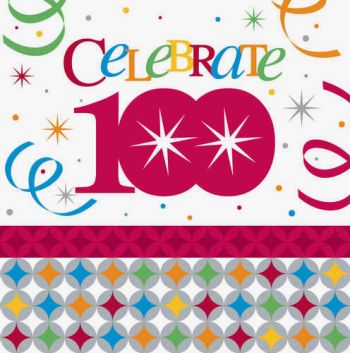 Celebrate in Style 100th Birthday 3-Ply Lunch Napkins: Party at Lewis ...
