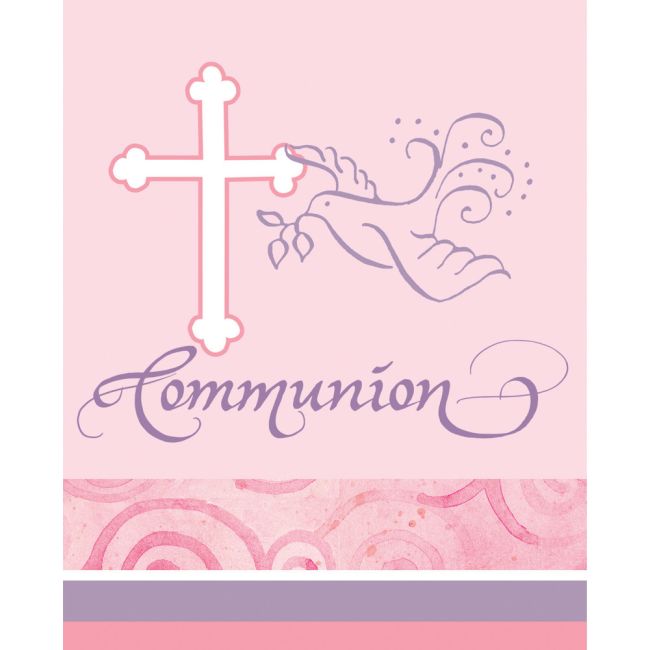 Faithful Dove Pink Communion Invitations: Party at Lewis Elegant Party ...