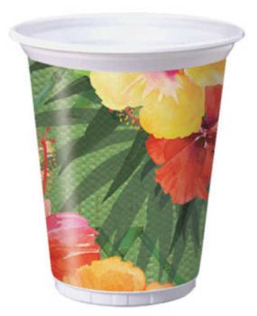 Exotic Floral 16oz Plastic Cups: Party at Lewis Elegant Party Supplies ...