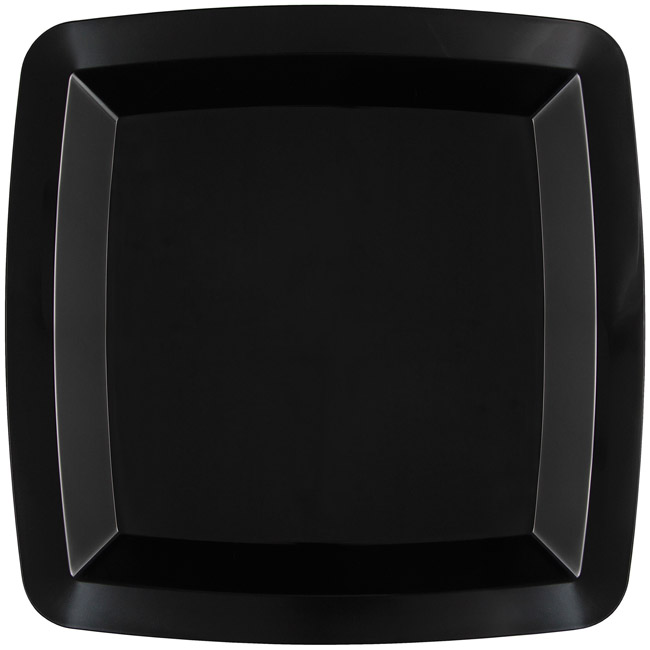 Form & Function 10-1/4-inch Black Square Plastic Plates: Party at Lewis ...