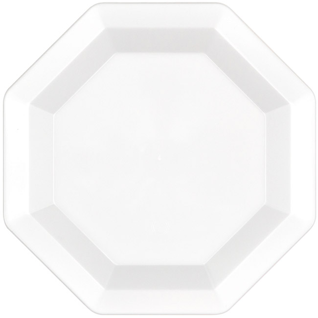 Form & Function 7-inch Plates White Octagon Plastic Plates: Party at ...