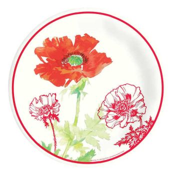 Red Poppy 11-inch Paper Plates: Party at Lewis Elegant Party Supplies ...