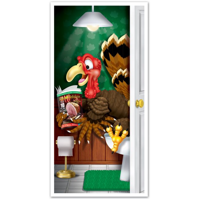 Turkey Rest Room Door Cover: Party at Lewis Elegant Party Supplies ...