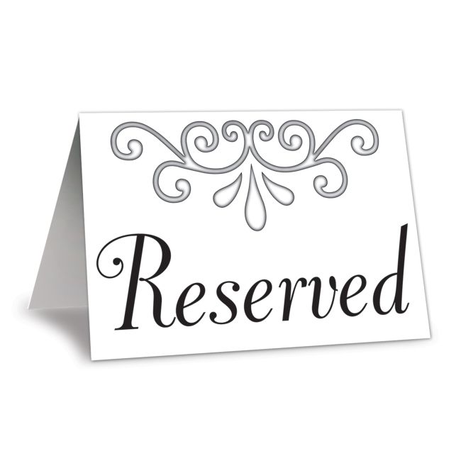 Table Reserved Cards: Party at Lewis Elegant Party Supplies, Plastic ...