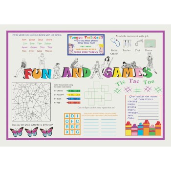 Fun and Games Placemats: Party at Lewis Elegant Party Supplies, Plastic ...