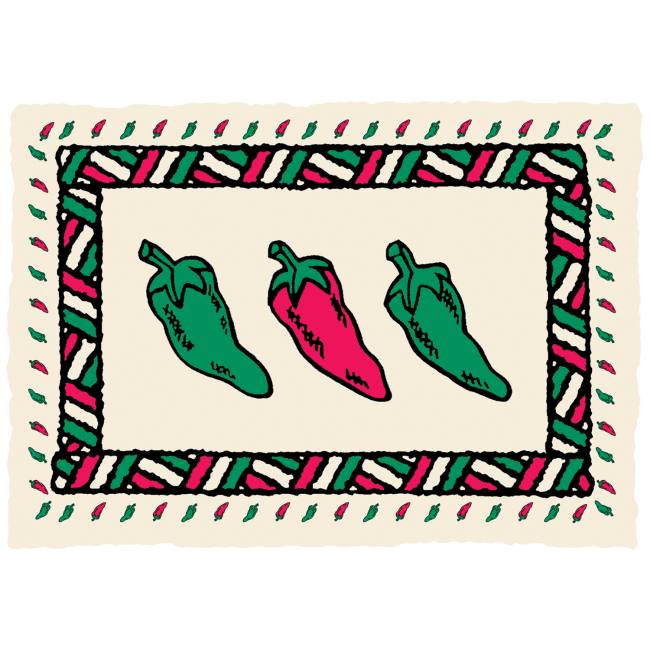Chili Peppers Paper Placemats: Party at Lewis Elegant Party Supplies ...