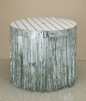 Silver Fringe Table Skirting, 12' x 29": Party at Lewis Elegant Party ...
