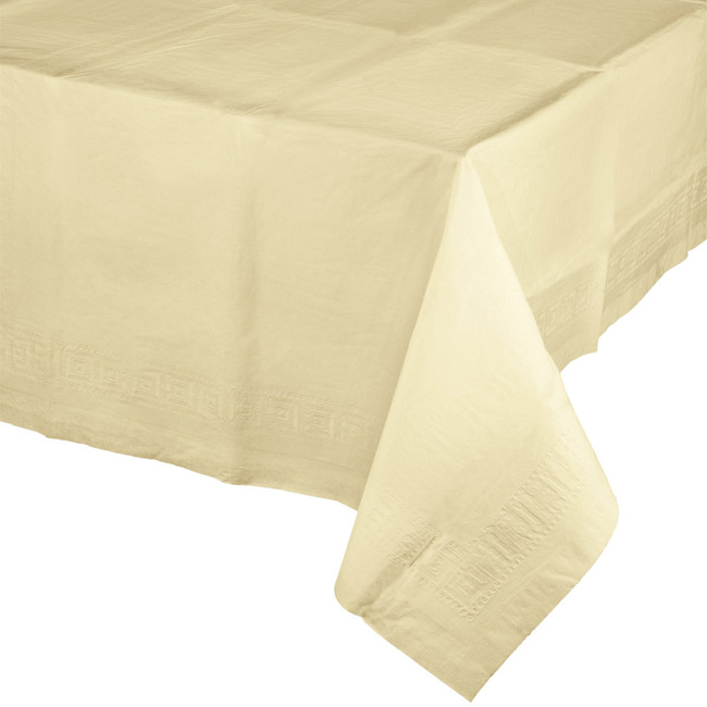 Ivory 2/Ply Poly Paper Banquet Tablecloth: Party at Lewis Elegant Party ...