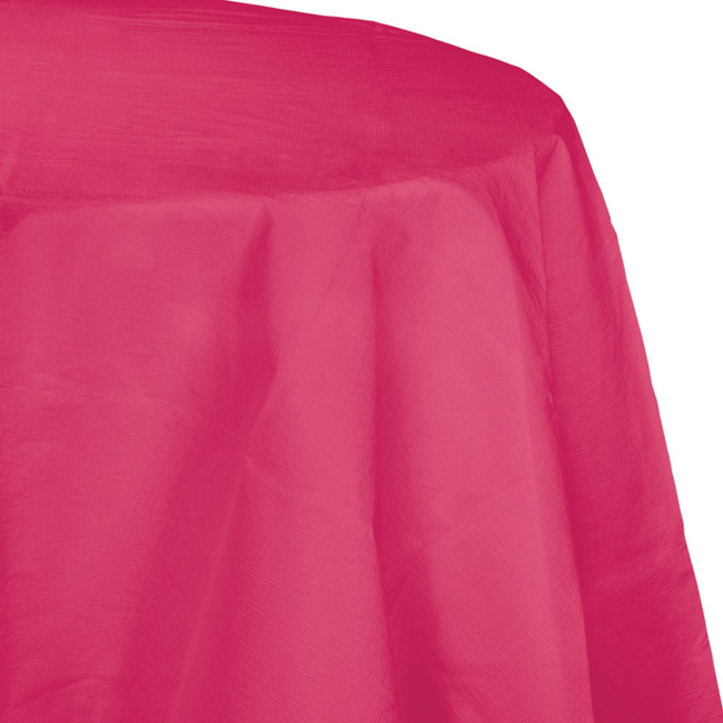 Hot Magenta 2/Ply Poly Paper Round Tablecloth: Party at Lewis Elegant ...
