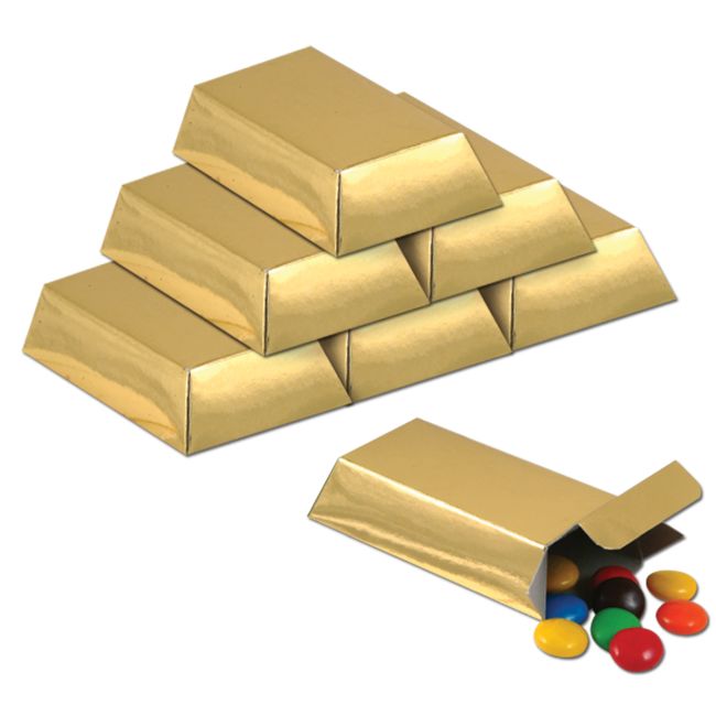 Foil Gold Bar Favor Boxes: Party at Lewis Elegant Party Supplies ...