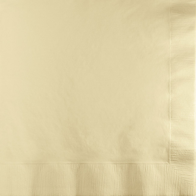 Ivory 3-Ply Paper Dinner Napkins: Party at Lewis Elegant Party Supplies ...