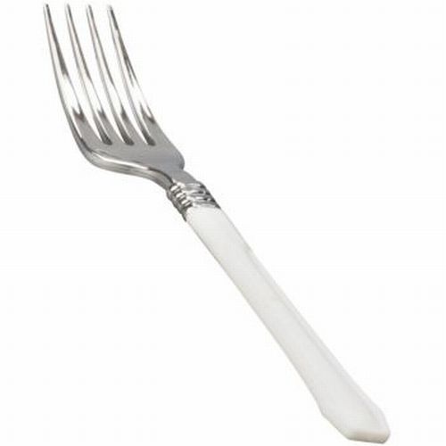 Reflections Duet Elegant Plastic Forks White Handle: Party at Lewis ...