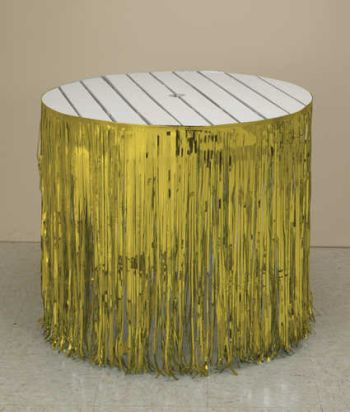 Gold Fringe Table Skirting, 12' x 29": Party at Lewis Elegant Party ...