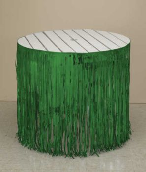 Green Fringe Table Skirting, 12' x 29": Party at Lewis Elegant Party ...
