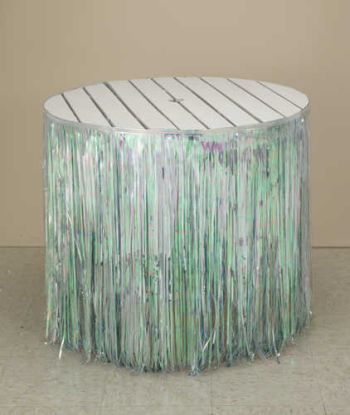 Iridescence Fringe Table Skirting, 12' x 29": Party at Lewis Elegant ...